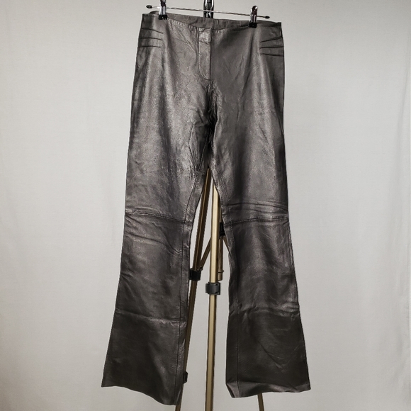 Cache | Pants & Jumpsuits | Cache Metallic Leather Pants | Poshmark